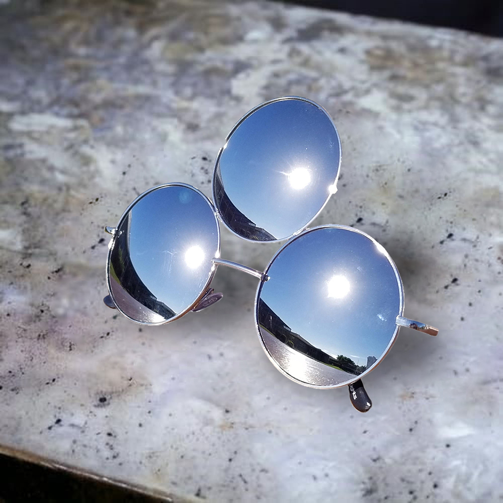 Third Eye Sunglasses – Silver Mirror – New Design for 2024! – Trippy Lights